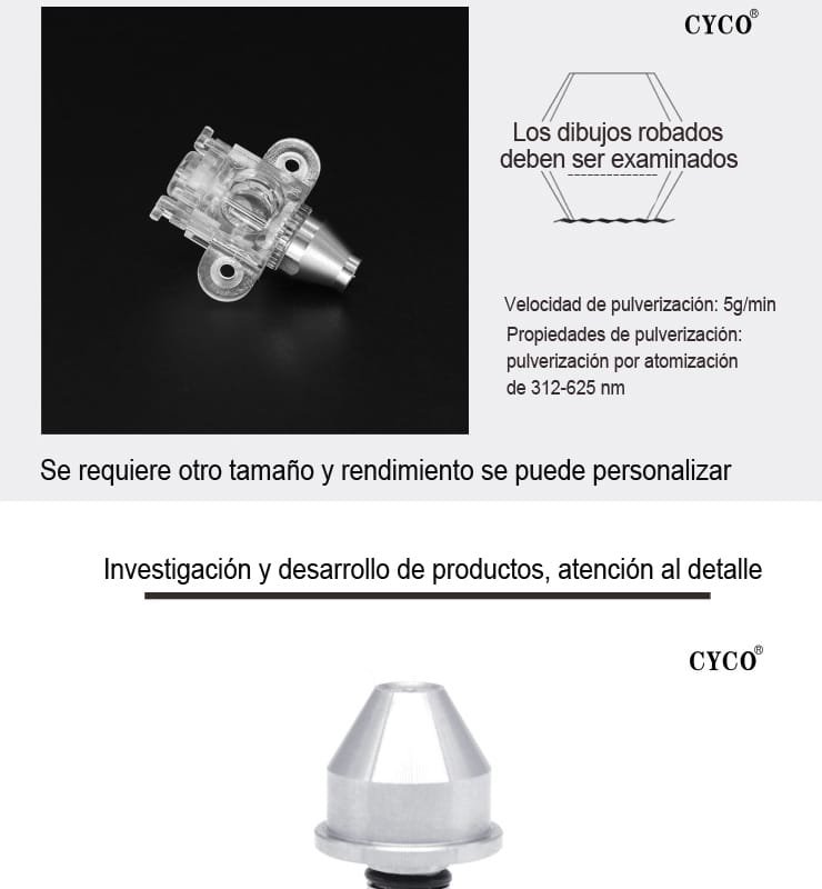 Boquilla de instrumento cosmético - Boquillas de pulverización CYCO