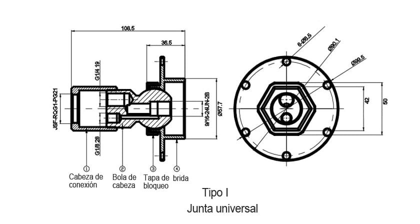 Boquilla de junta universal - Boquillas de pulverización CYCO