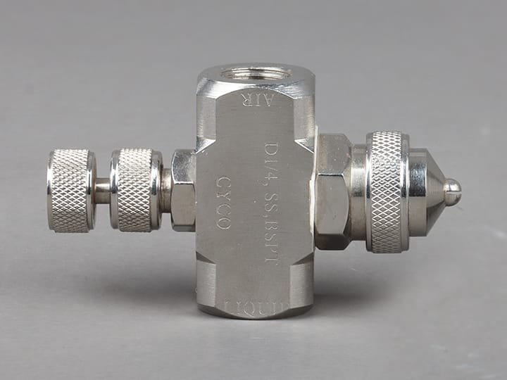 Boquilla de atomización de aire ajustable de dos fluidos - Boquillas de pulverización CYCO